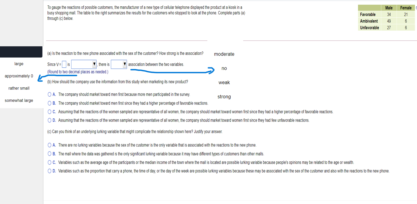 Solved To gauge the reactions of possible customers, the | Chegg.com