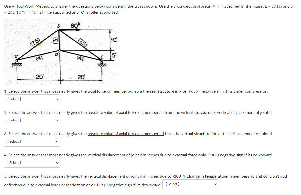 Solved Use Virtual Work Method to answer the questions below | Chegg.com