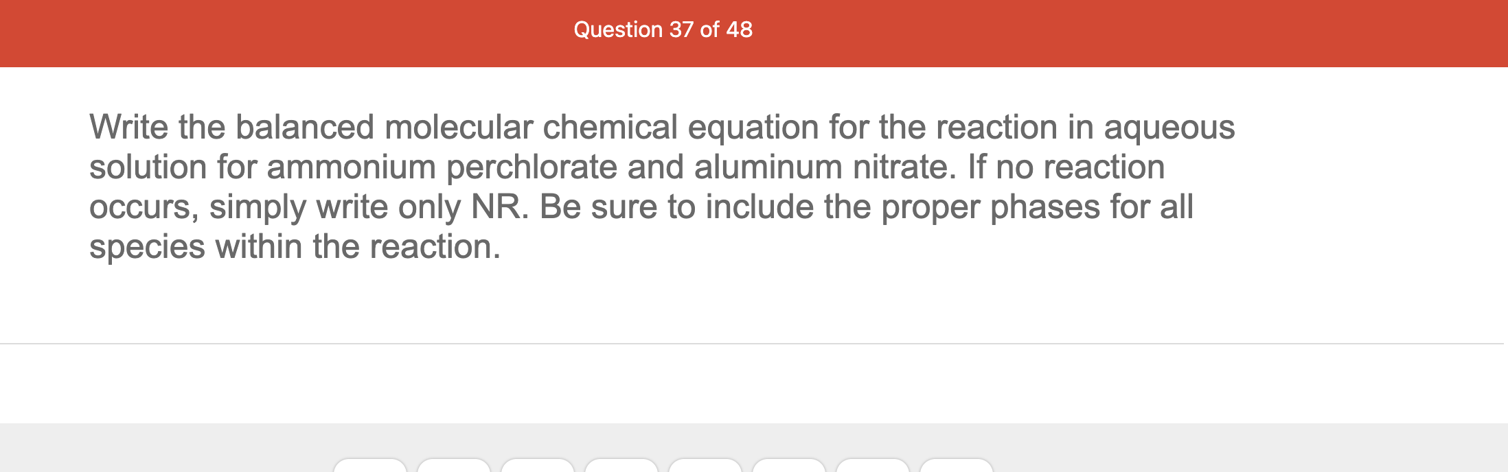 Solved Write The Balanced Molecular Chemical Equation For