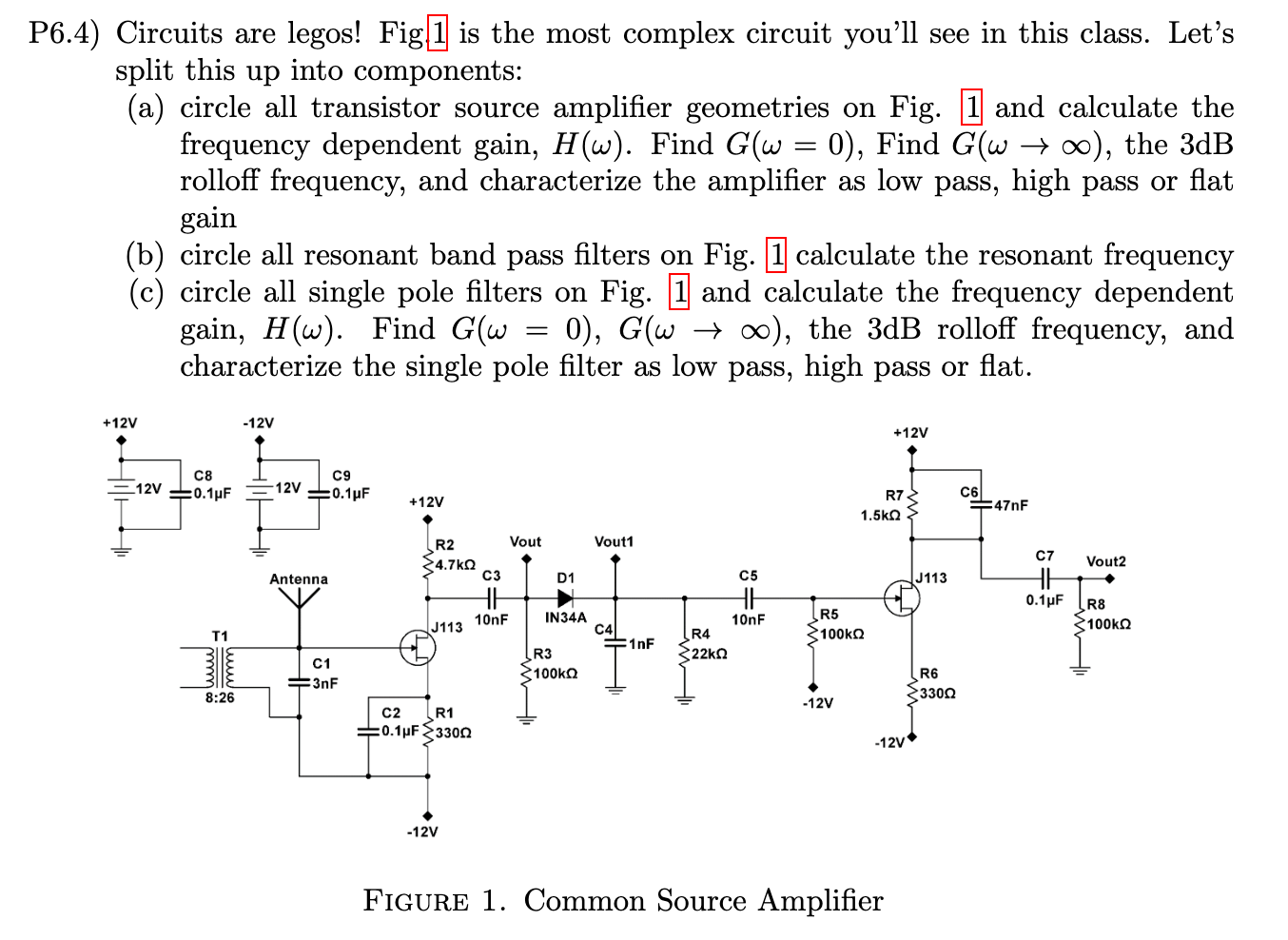 Solved 6.4) Circuits are legos! Fig 1 is the most complex | Chegg.com