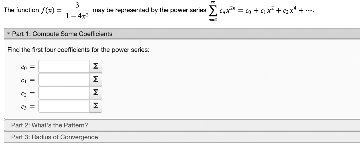 Solved The function f(x)=1−4x23 may be represented by the | Chegg.com