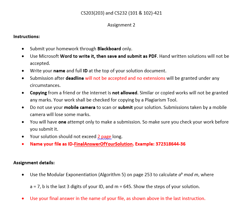 CS203(203) and CS232 (101 & 102)-421 Assignment 2 | Chegg.com