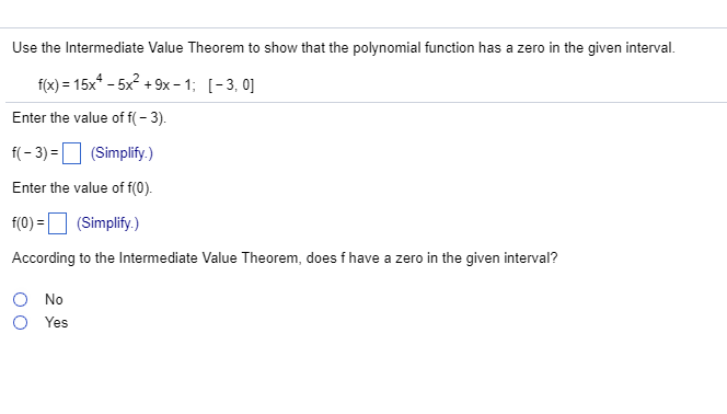 Solved Use the Intermediate Value Theorem to show that the | Chegg.com