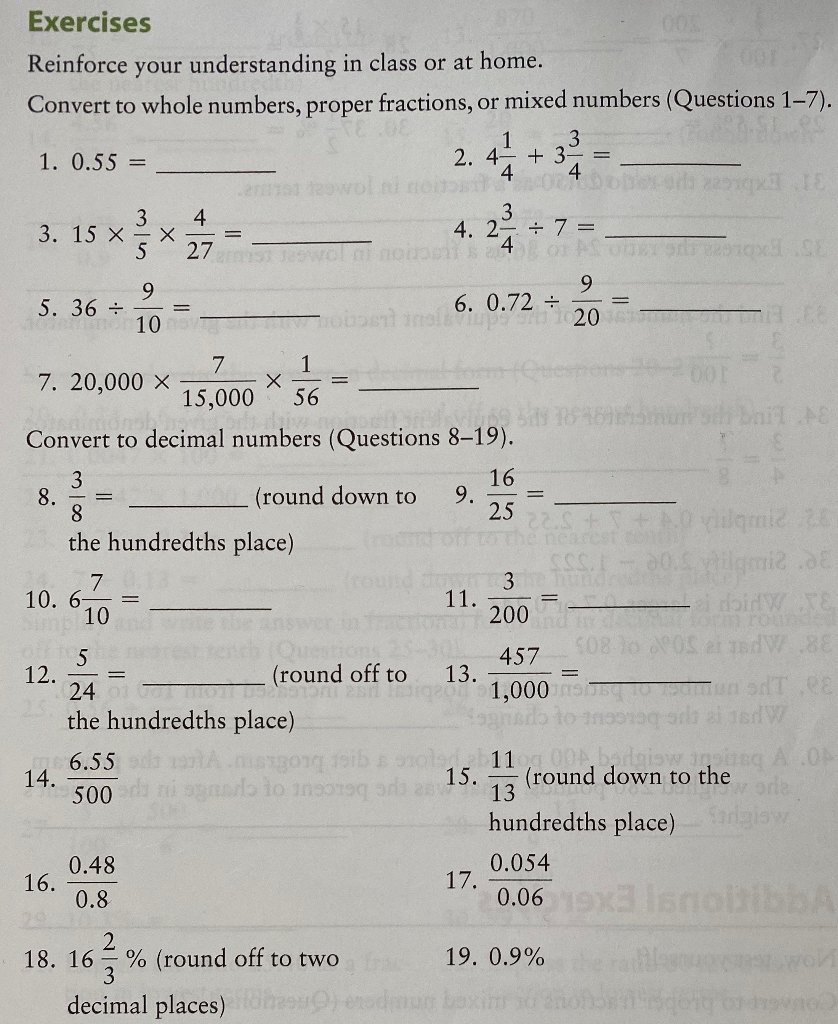 Solved Exercises Reinforce your understanding in class or at | Chegg.com