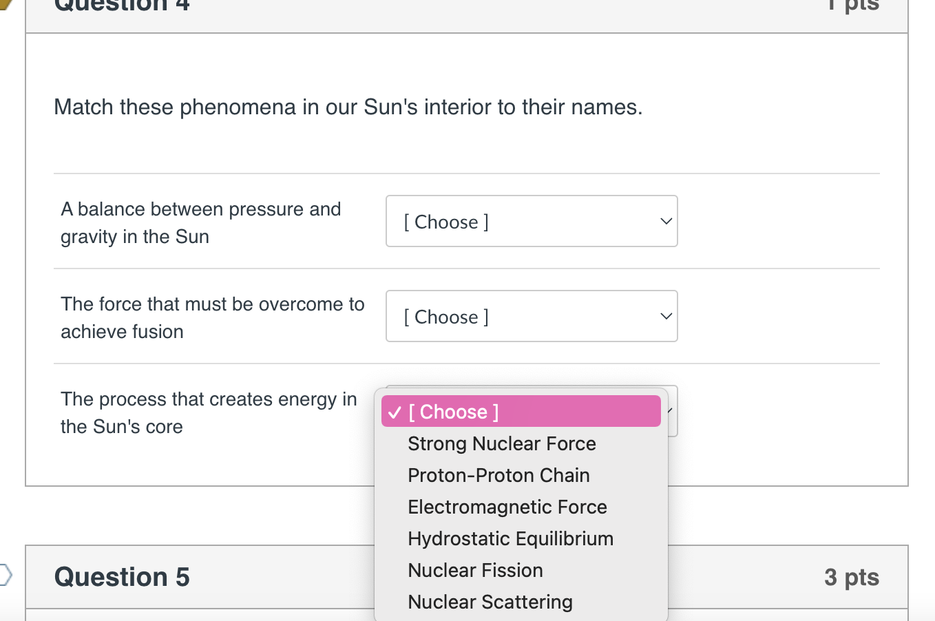 Match these phenomena in our Sun's interior to their | Chegg.com