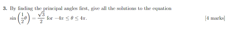 3. By finding the principal angles first, give all | Chegg.com