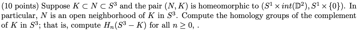 Solved Algebraic topology - homology theory Answer it if | Chegg.com