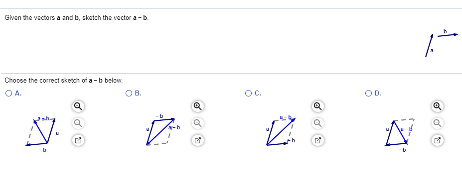 Solved Given the vectors a and b, sketch the vector a-b. b a | Chegg.com