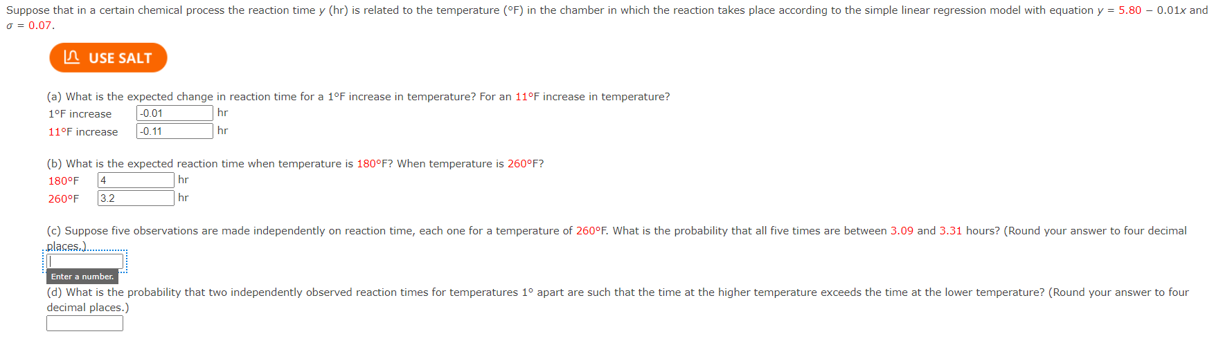 Solved Suppose That In A Certain Chemical Process The