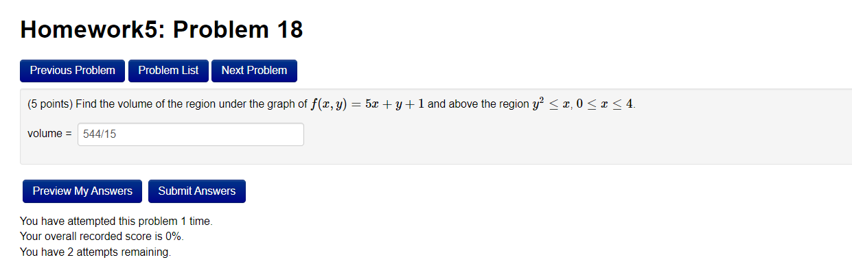 Solved Homework5: Problem 18 Previous Problem Problem List | Chegg.com