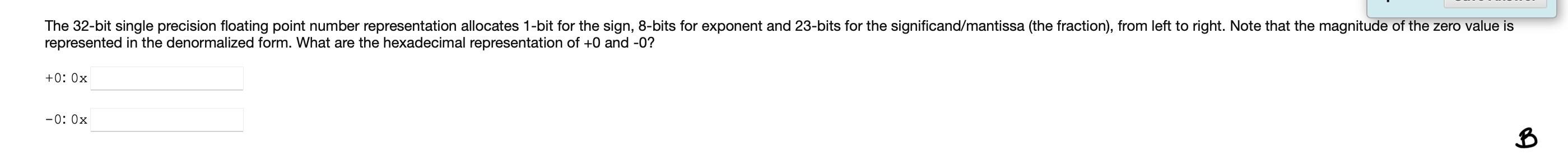 Solved The 32-bit single precision floating point number | Chegg.com