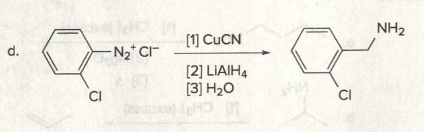 Solved [1] CuCN [2] LiAlH4 [3] H2O | Chegg.com