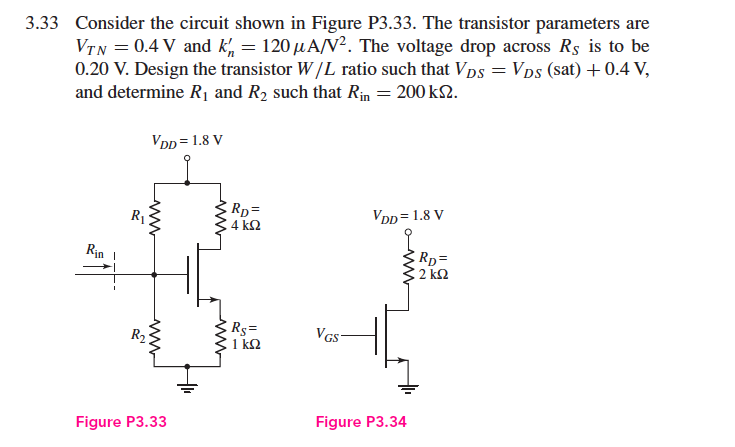 Solved 3.33 Consider the circuit shown in Figure P3.33. The | Chegg.com