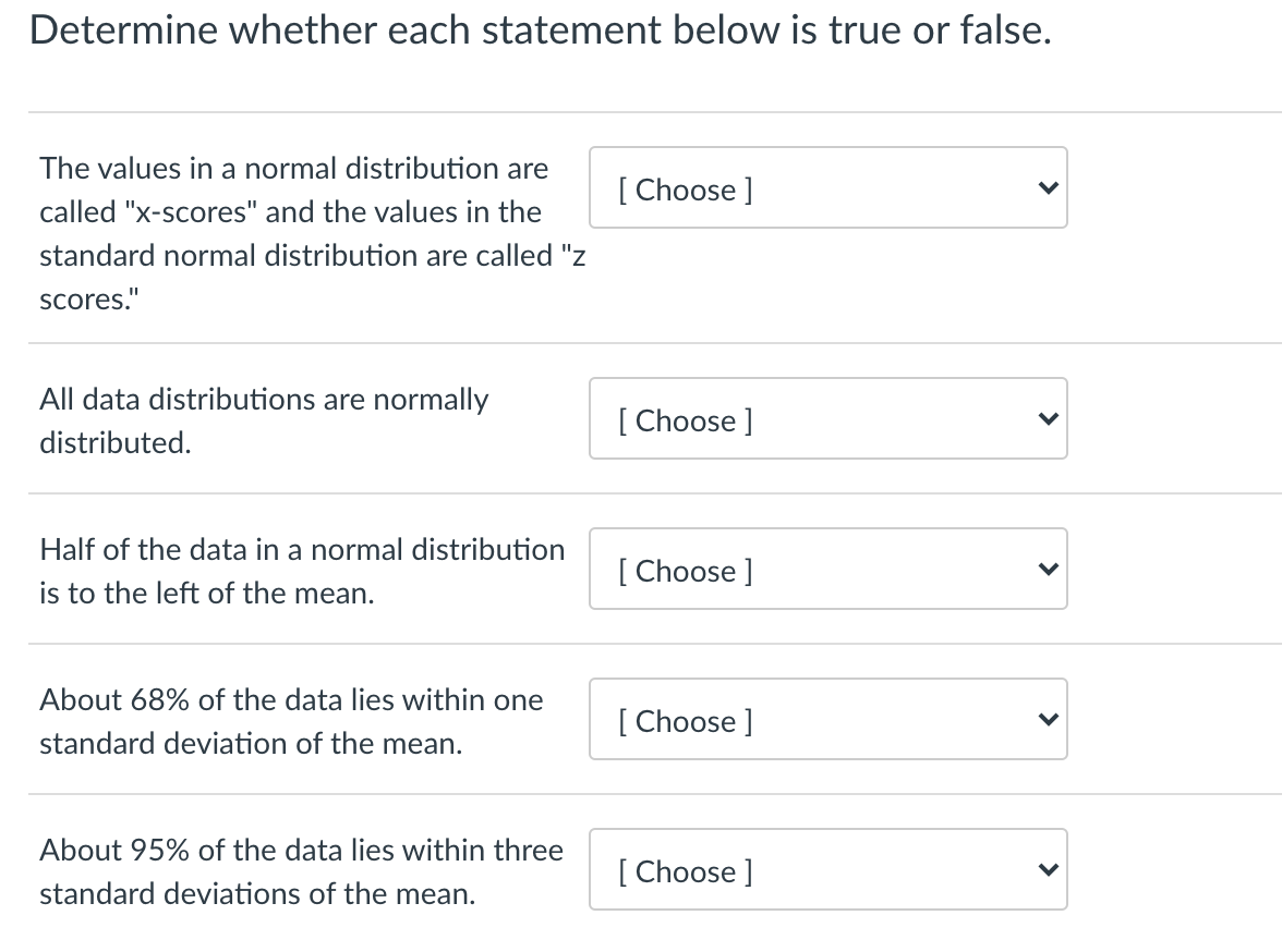 Solved Determine Whether Each Statement Below Is True Or 