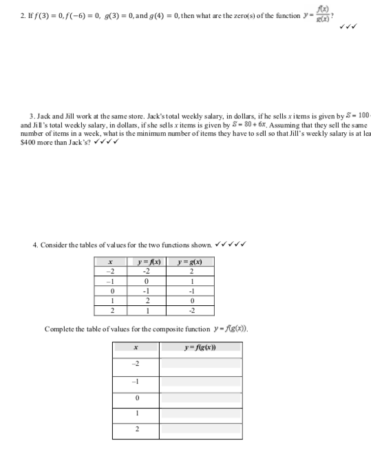 Solved 2. If f(3)=0,f(−6)=0,g(3)=0, and g(4)=0, then what | Chegg.com