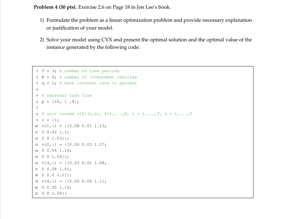 Problem 4 ( 30 pts). Exercise 2.6 on Page 18 in Jon | Chegg.com Problem 4 ( 30 pts). Exercise 2.6 on Page 18 in Jon | Chegg.com