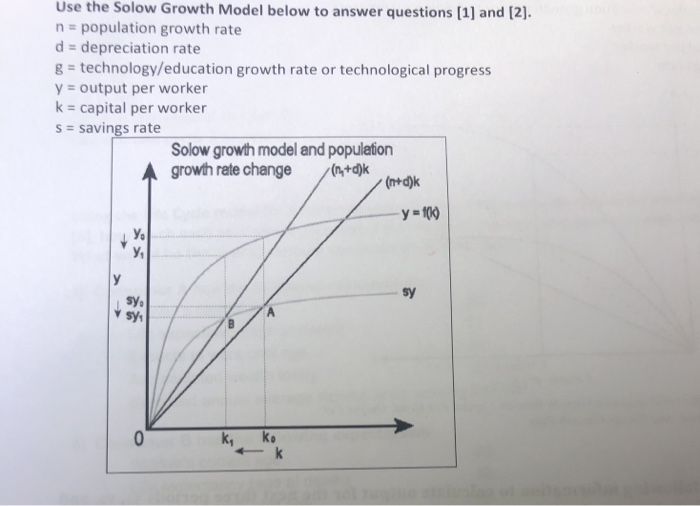 Solow Growth Model below to answer questions [1] and | Chegg.com