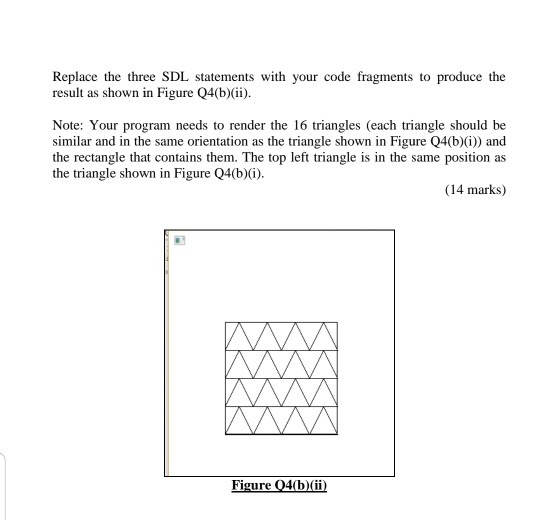 Solved (b) Appraise the use of SDL program for graphical | Chegg.com