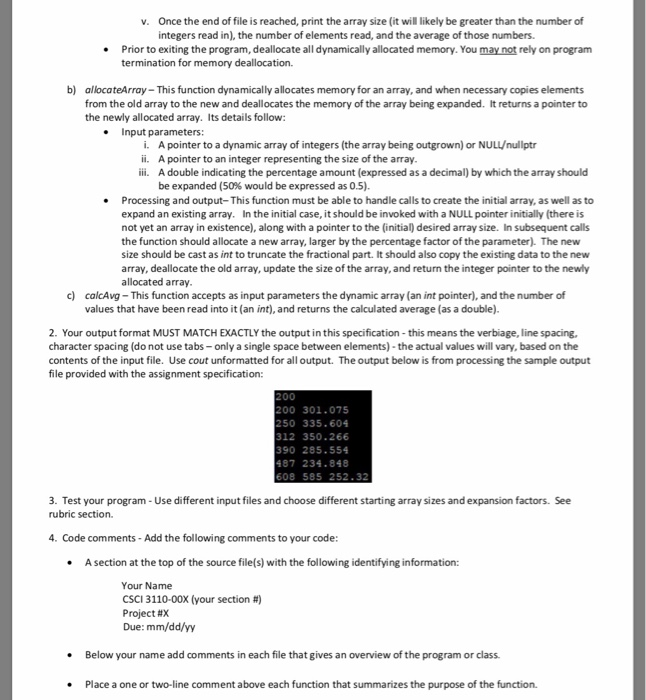 Objectives: 1) Use pointers; 2) Dynamically allocate | Chegg.com