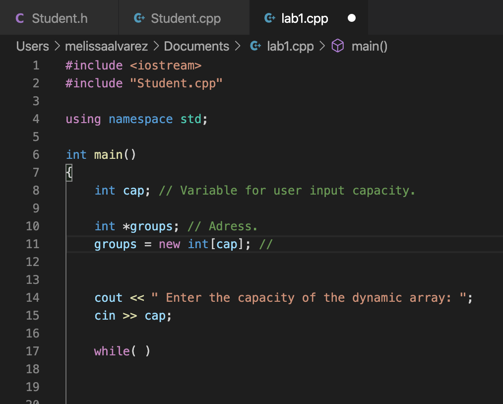 Solved I am having trouble coding my dynamic array for | Chegg.com