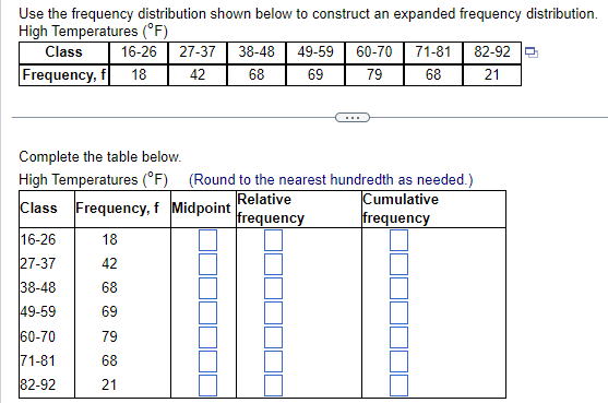 Solved Use the frequency distribution shown below to | Chegg.com