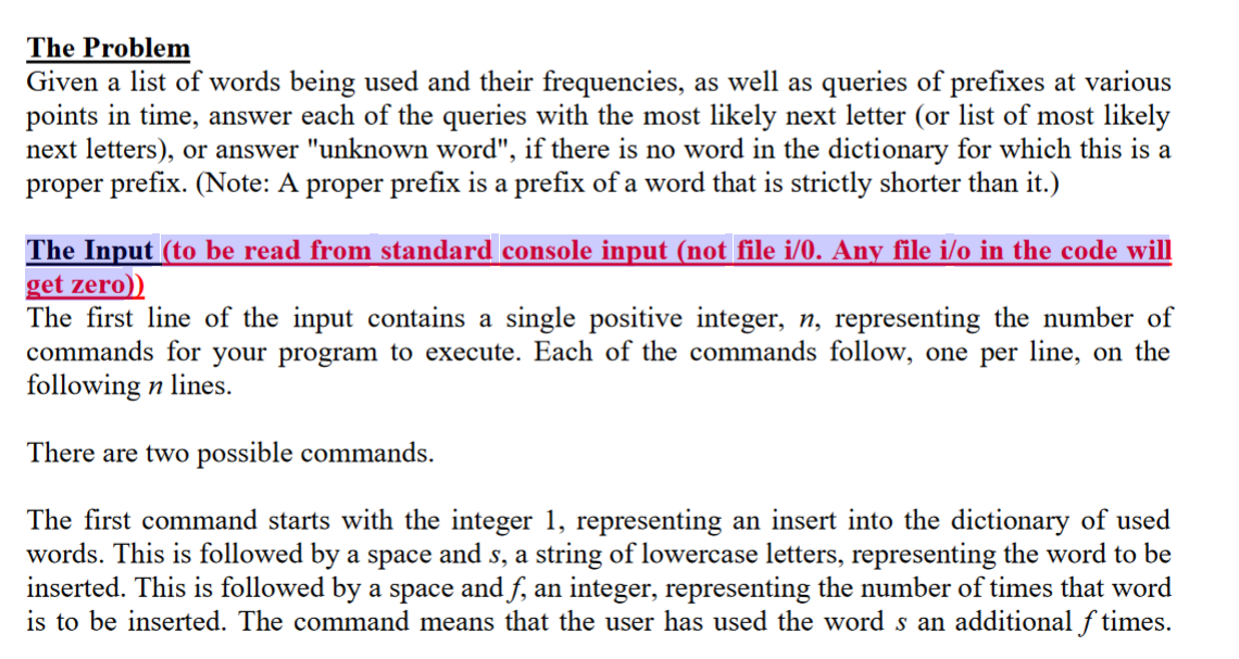Solved this is my code in my output write one unknown word | Chegg.com