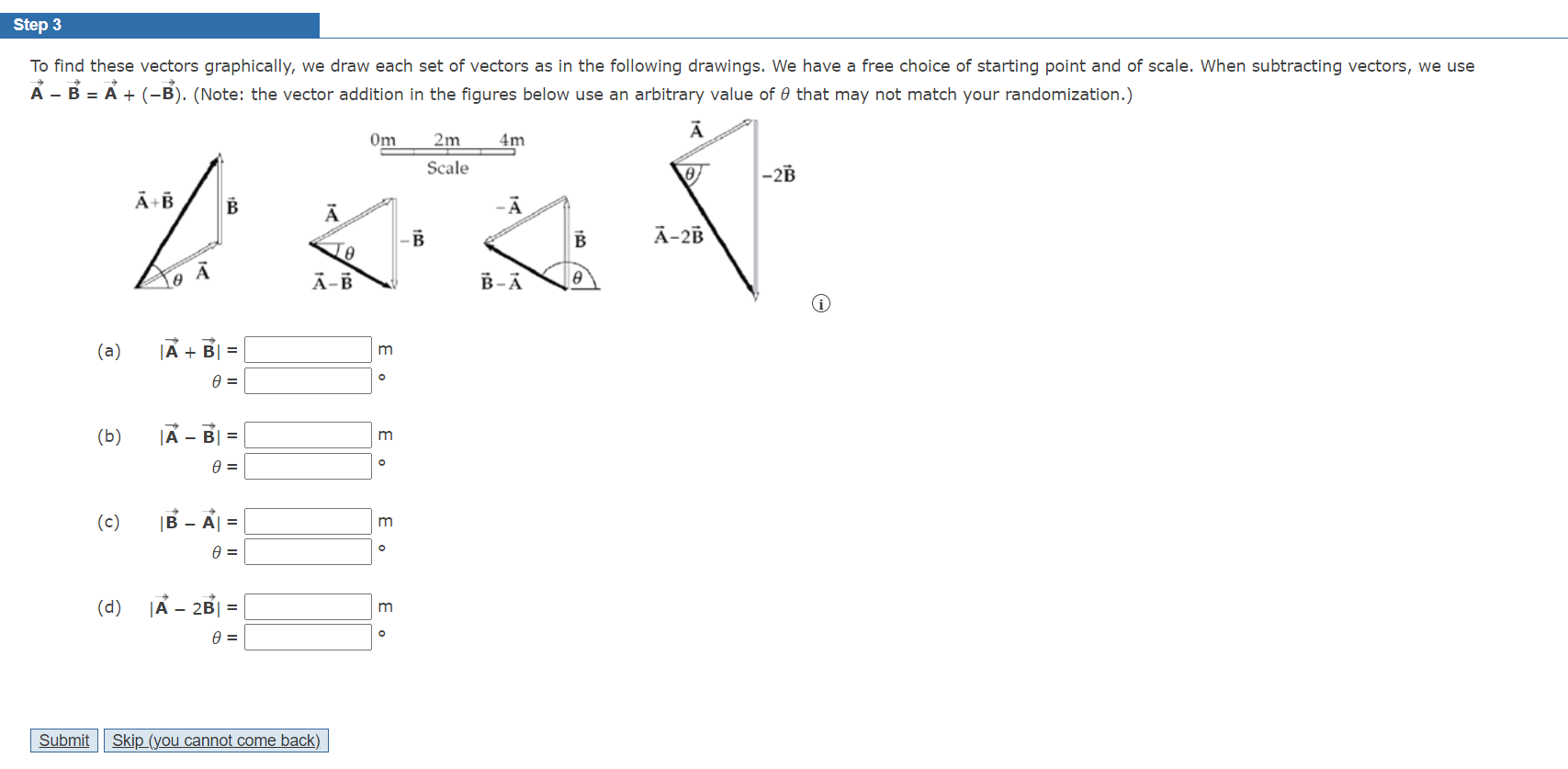 Solved The displacement vectors A and B shown in the figure | Chegg.com