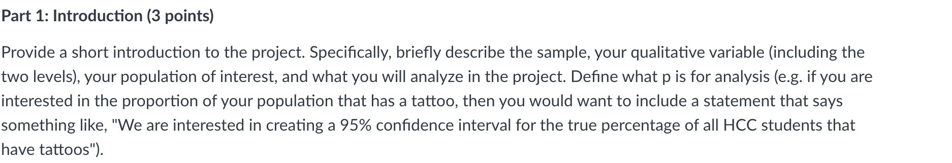 Solved Part 1: Introduction (3 points) Provide a short | Chegg.com