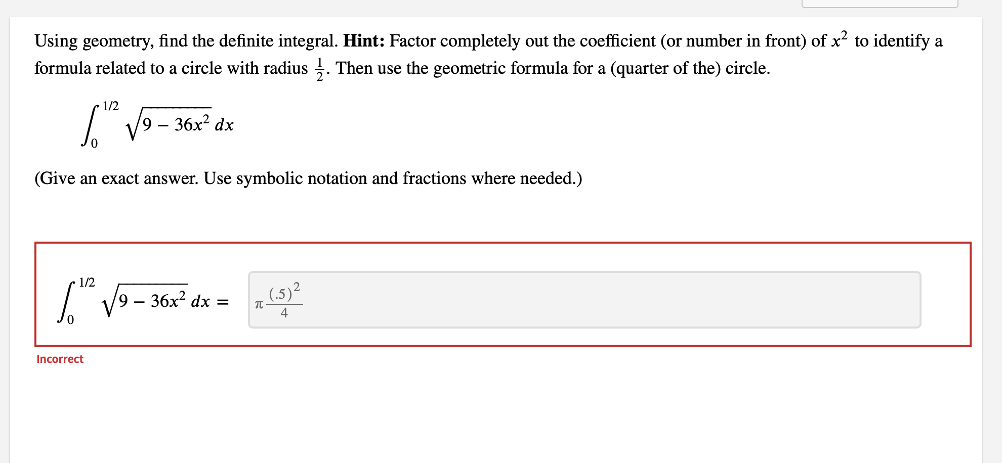 Solved Using geometry, find the definite integral. Hint: | Chegg.com