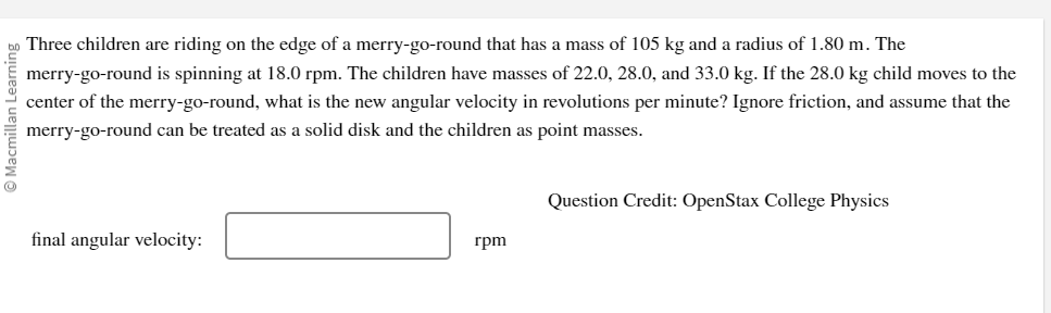 Solved Three children are riding on the edge of a | Chegg.com