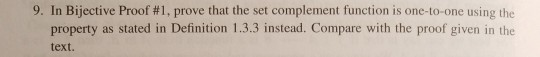 Solved 9. In Bìjective Proof #1, prove that the set | Chegg.com