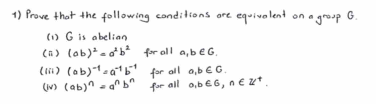 Solved Prove that the following conditions are equivalent on | Chegg.com