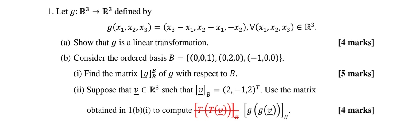 Solved Let g:R^(3)->R^(3) defined | Chegg.com