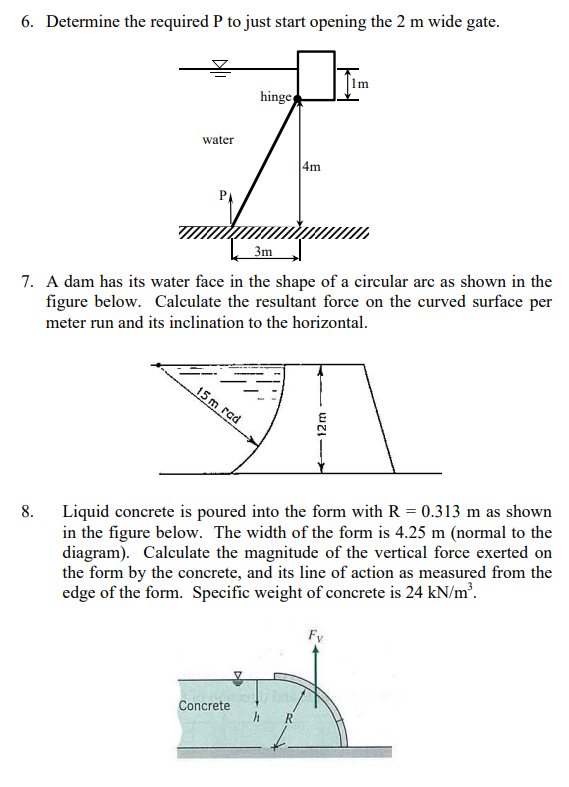 Solved 6. Determine the required P to just start opening the | Chegg.com