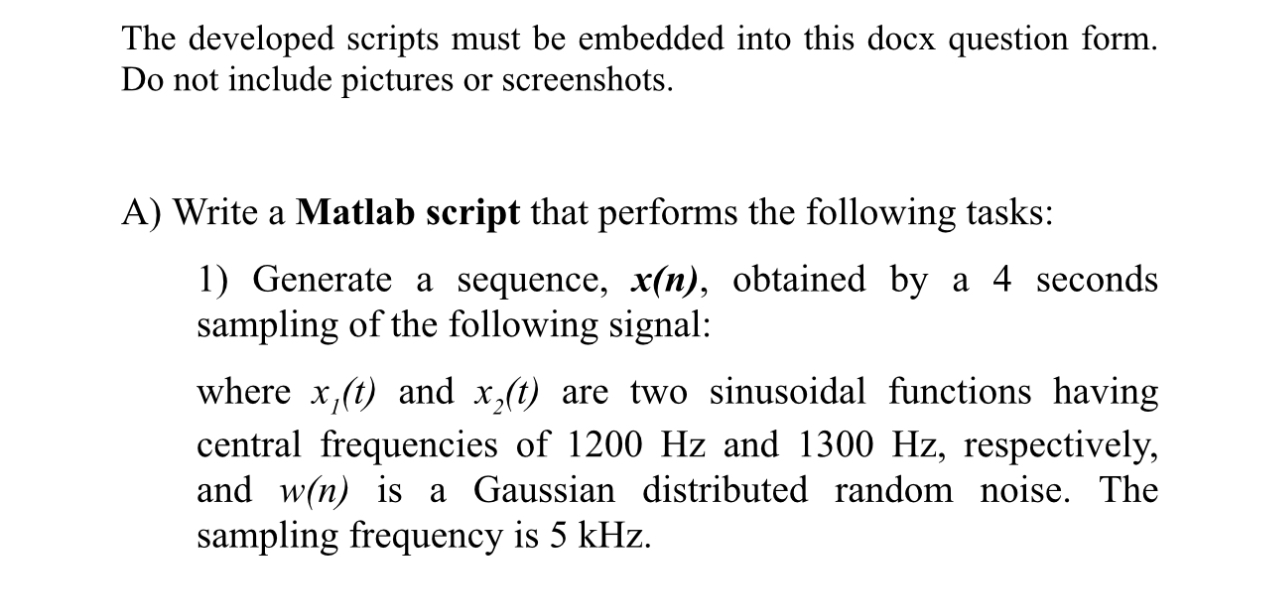 Solved The developed scripts must be embedded into this docx | Chegg.com