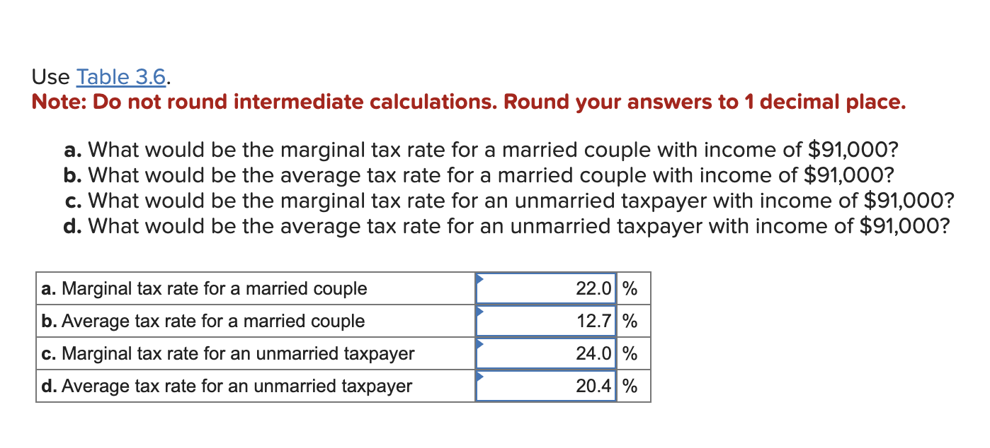 Solved Use Table 3.6. Note: Do not round intermediate | Chegg.com