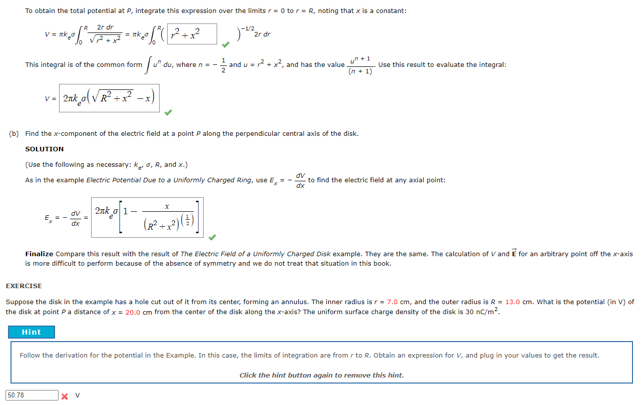 Solved Electric Potential Due to a Uniformly Charged Disk A | Chegg.com