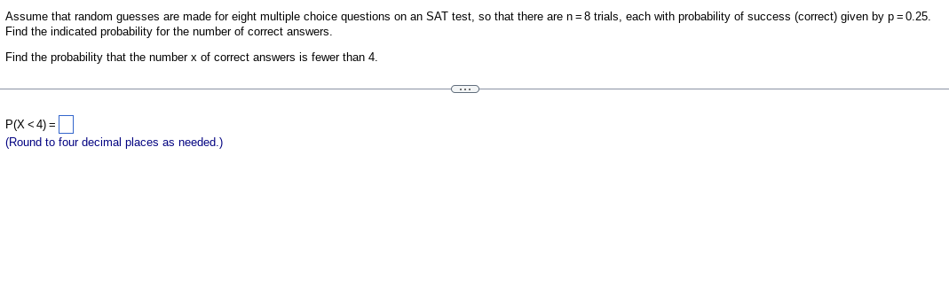 Solved Assume that random guesses are made for eight | Chegg.com