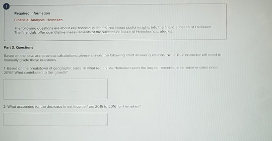 Solved Given: Heineken Case Info-Below are financial | Chegg.com