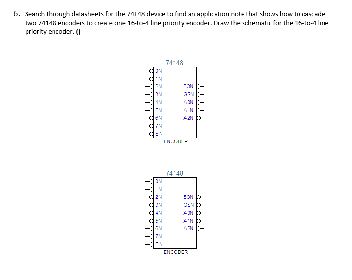 Solved 6. Search through datasheets for the 74148 device to | Chegg.com
