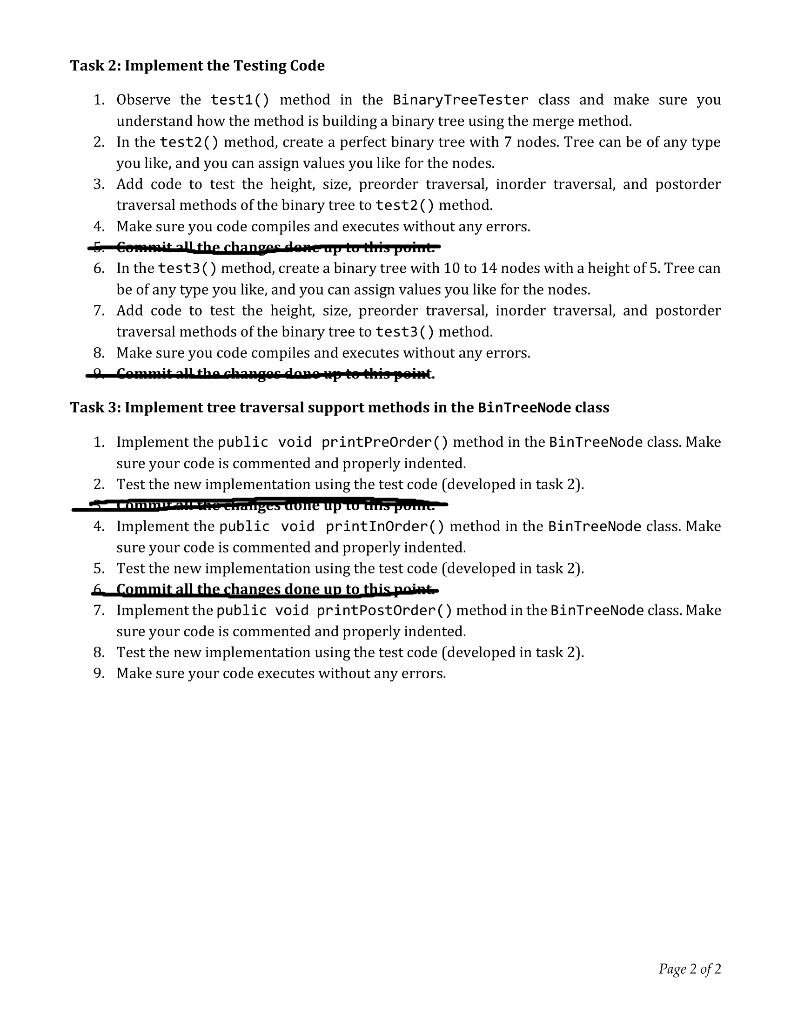 Java Binary Trees And Tree Traversal Please Help Lab 4356