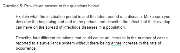 Solved lestion 5: Provide an answer to the questions below: | Chegg.com