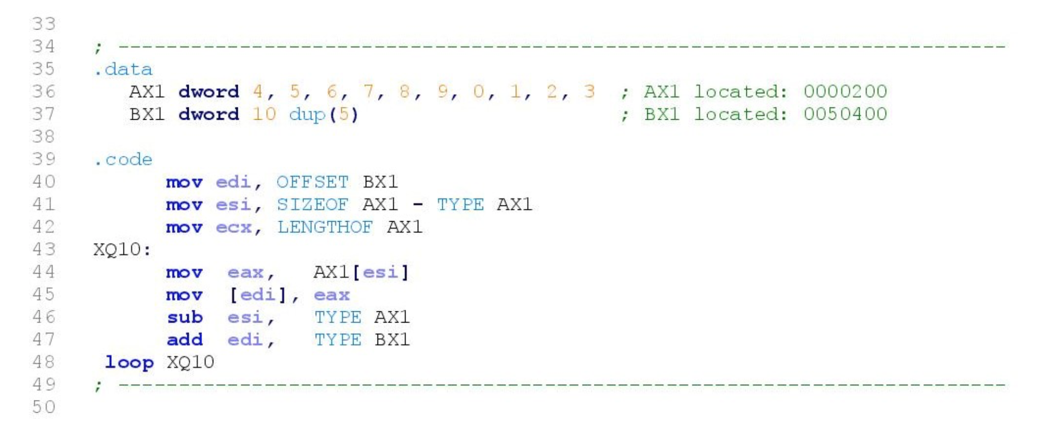 Solved Show the contents of register "EDI !!!!!" after | Chegg.com