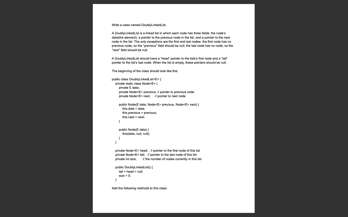 Solved Write A Class Named Doublylinkedlist A 5960