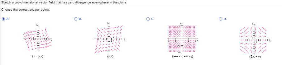 Solved Sketch a two-dimensional vector field that has zero | Chegg.com