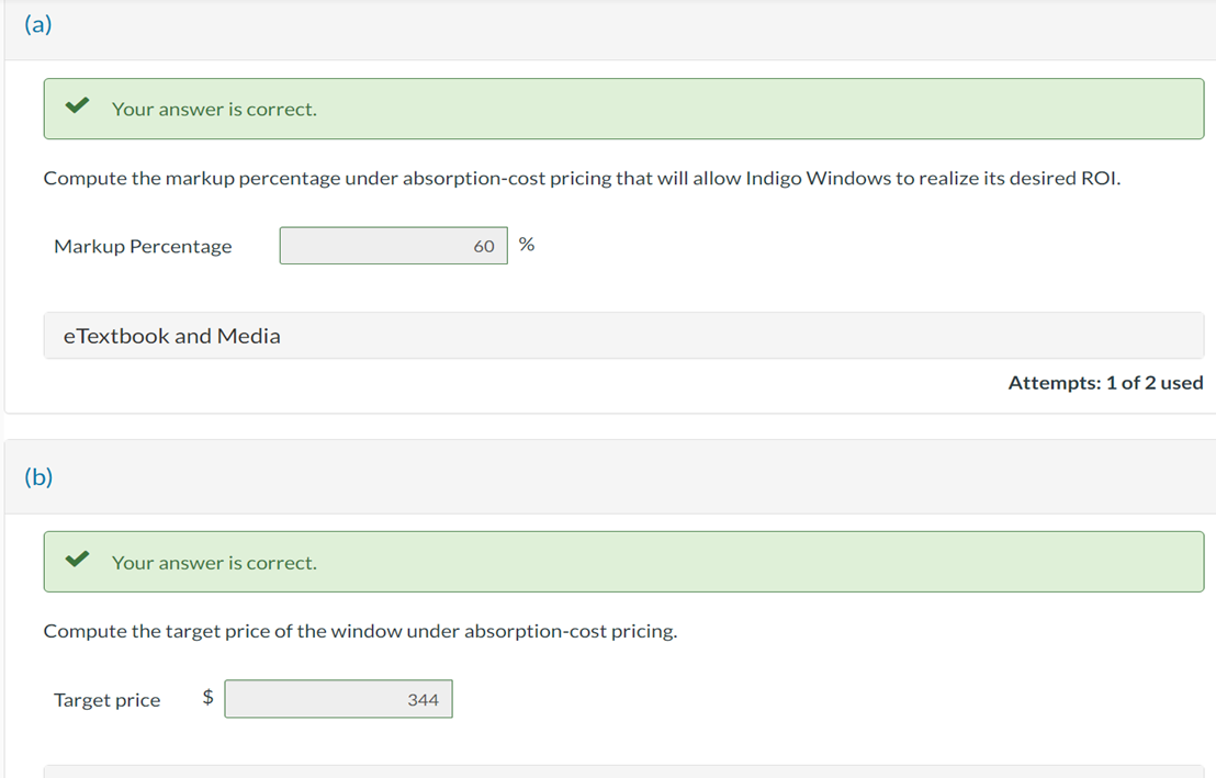 Solved Current Attempt in Progress Indigo Windows Inc. is in | Chegg.com
