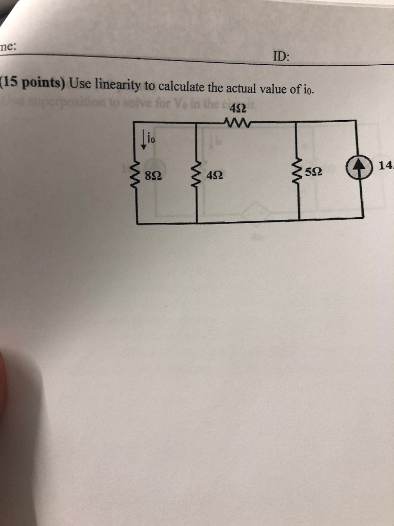 Solved ne: ID: (15 points) Use linearity to calculate the | Chegg.com