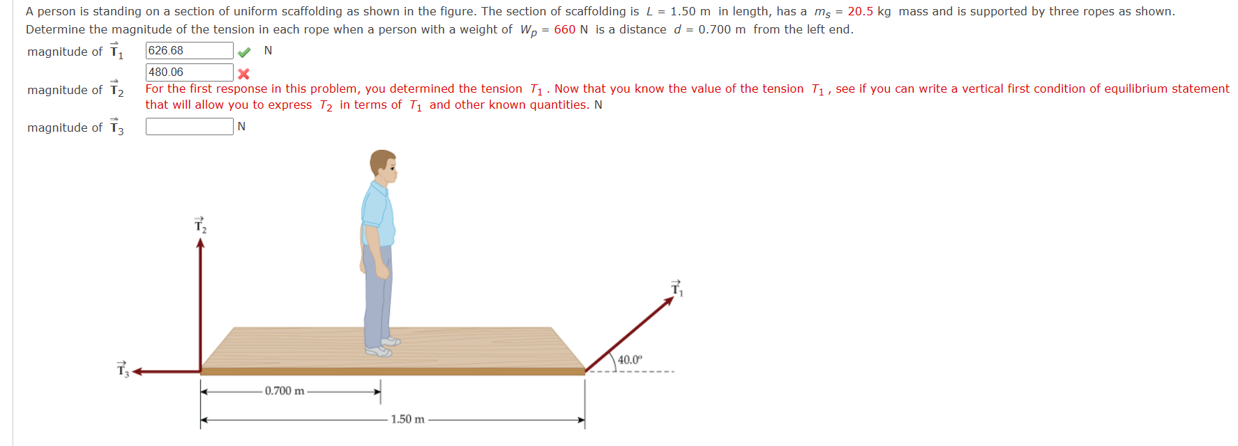Solved How would I work this problem?A person is standing on | Chegg.com