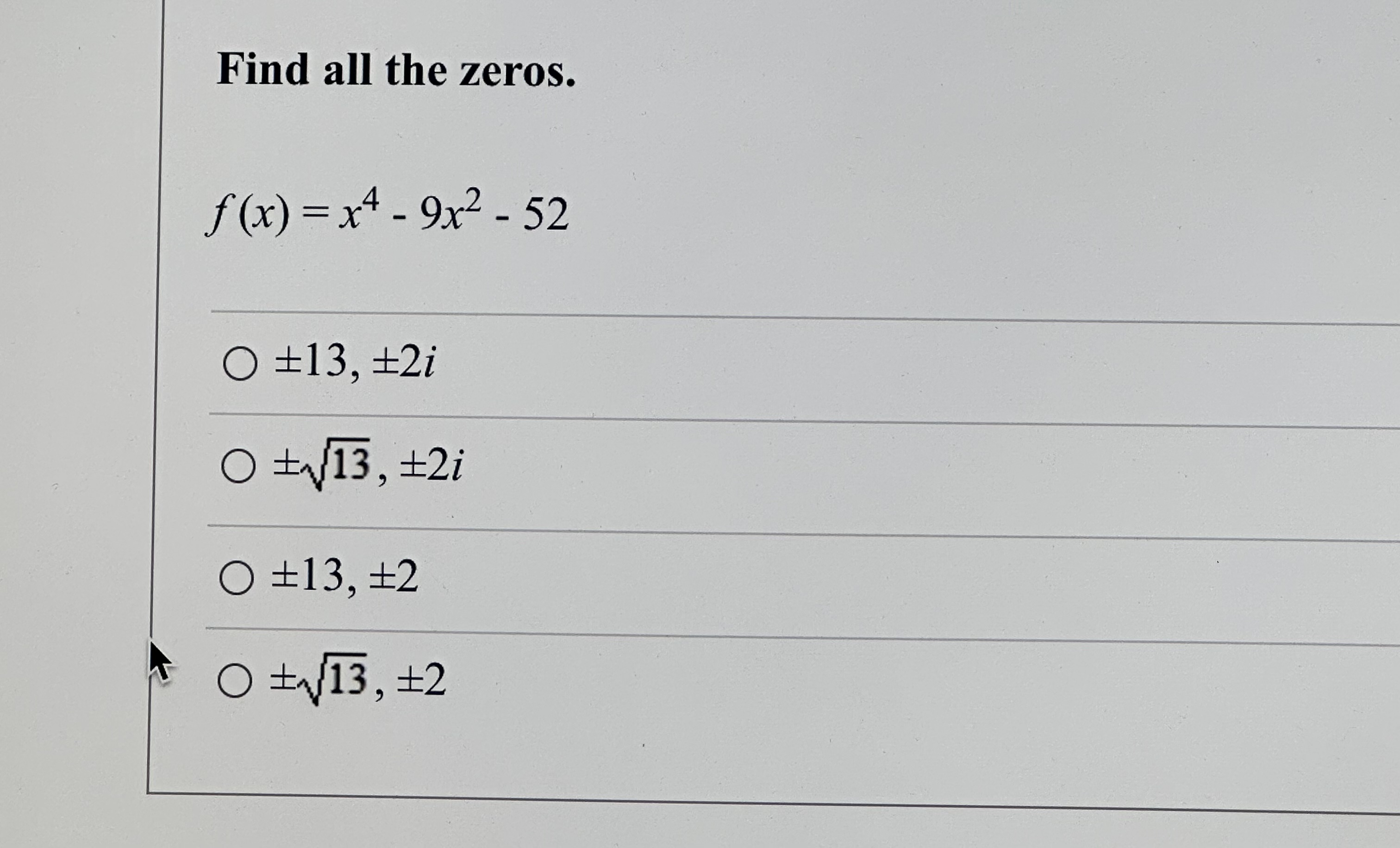 Solved Find all the | Chegg.com