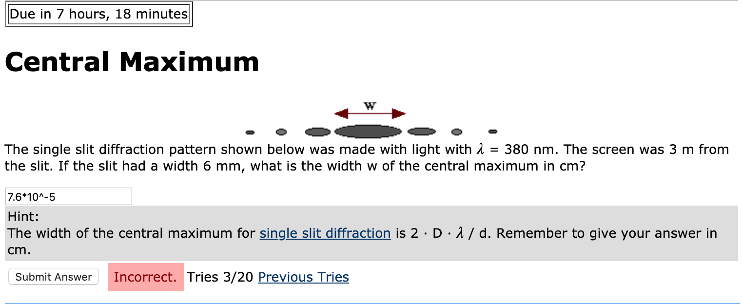 Solved Due in 7 hours, 18 minutes Central Maximum The single | Chegg.com